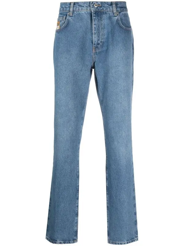 Moschino Leo Teddy-print Skinny Jeans