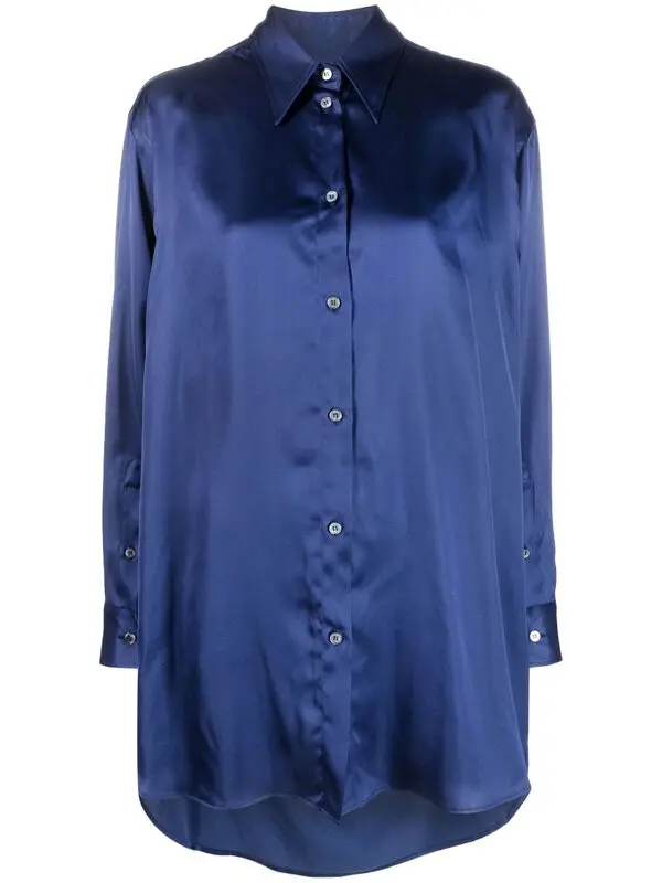 MAISON MARGIELA Oversized Cut-out Satin Shirt
