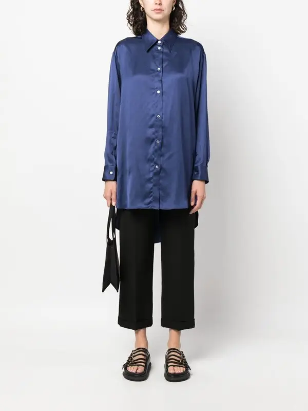 MAISON MARGIELA Oversized Cut-out Satin Shirt
