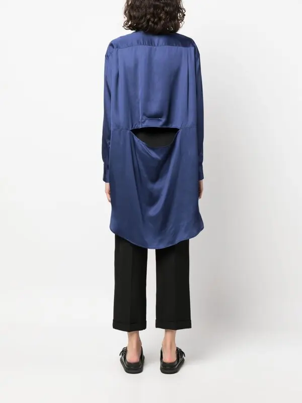 MAISON MARGIELA Oversized Cut-out Satin Shirt