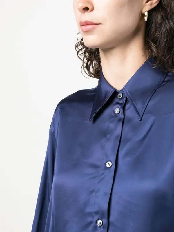 MAISON MARGIELA Oversized Cut-out Satin Shirt