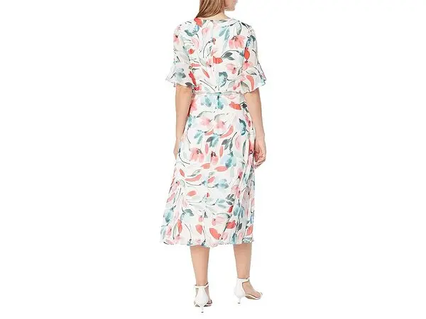 Dkny Short Sleeve Tie Wrap Dress