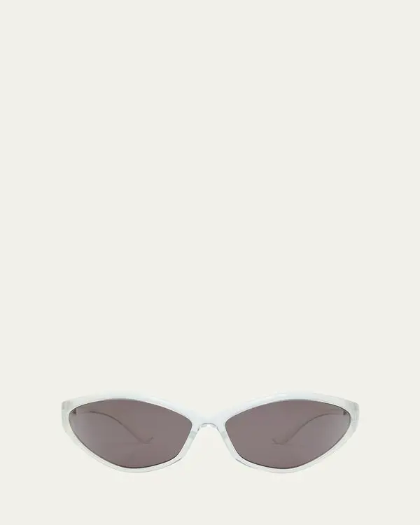 Balenciaga 90s Oval Iridescent Sunglasses - Crystal