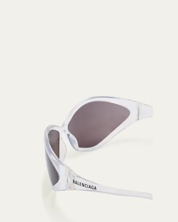 Balenciaga 90s Oval Iridescent Sunglasses - Crystal