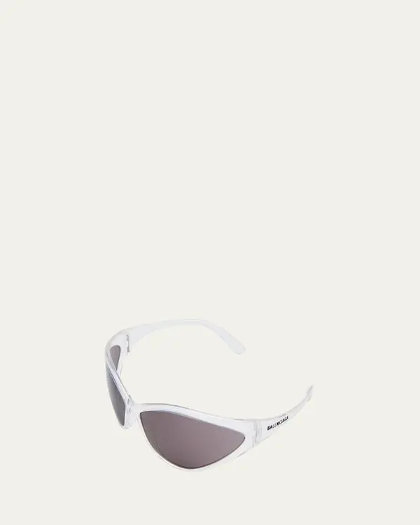 Balenciaga 90s Oval Iridescent Sunglasses - Crystal