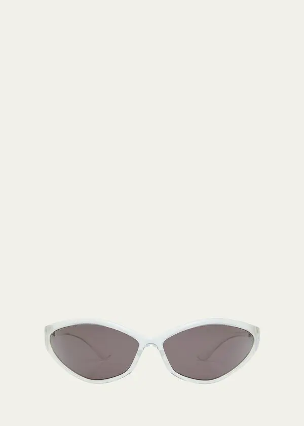 Balenciaga 90s Oval Iridescent Sunglasses - Crystal