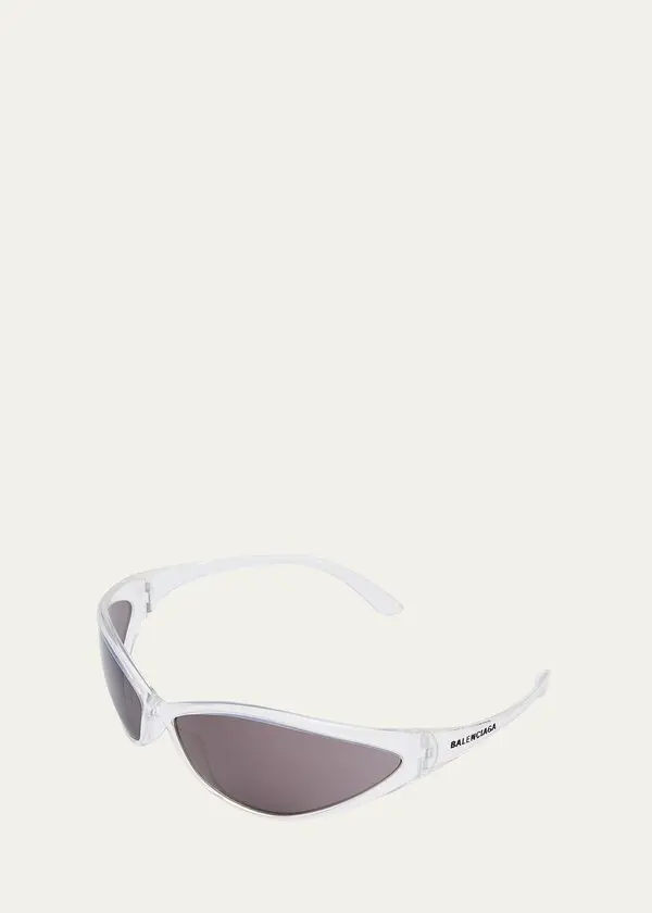 Balenciaga 90s Oval Iridescent Sunglasses - Crystal