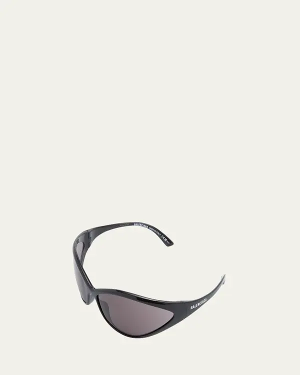 Balenciaga 90s Oval Sunglasses - Black