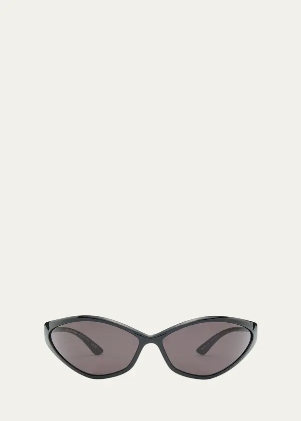 Balenciaga 90s Oval Sunglasses - Black