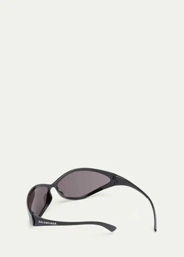 Balenciaga 90s Oval Sunglasses - Black
