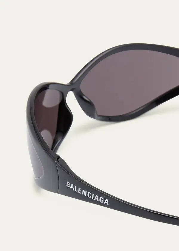Balenciaga 90s Oval Sunglasses - Black