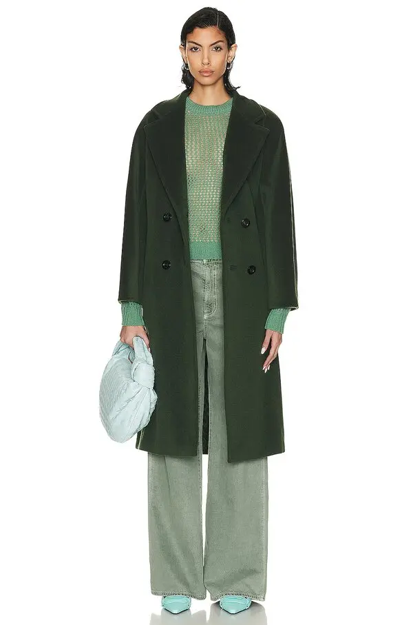Max Mara Madame Coat In Green