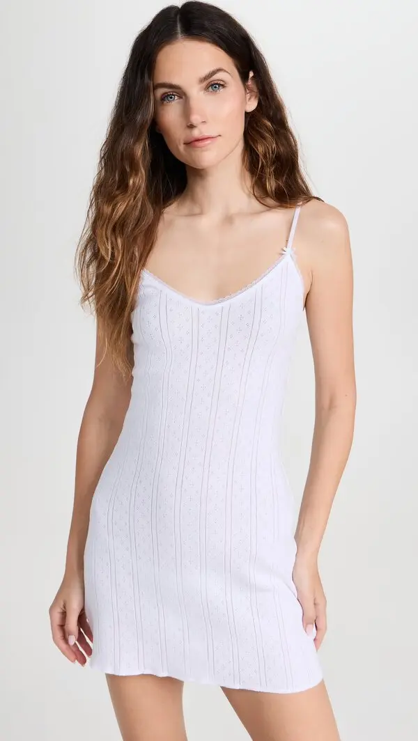 COUCOU Cami Slip Dress: Pointelle