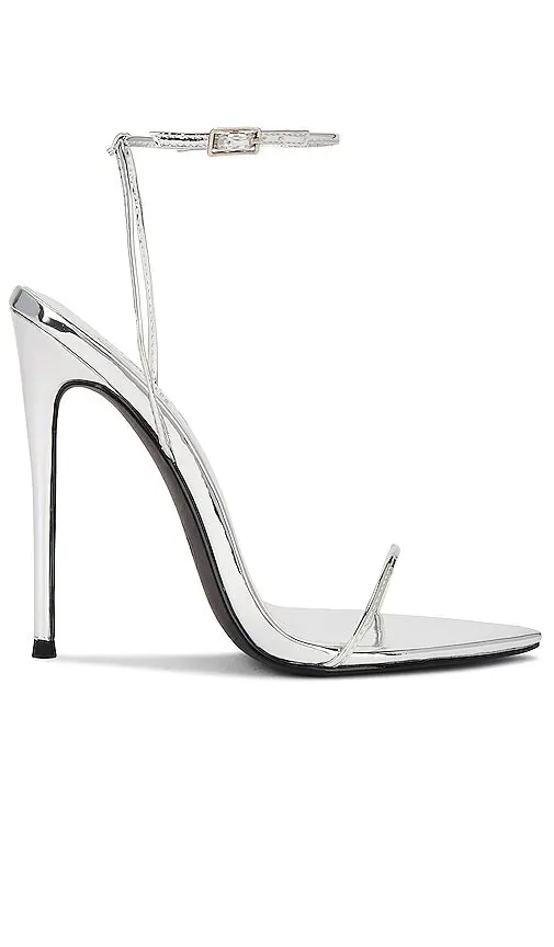 Femme La Metallic Silver Stiletto Sandal