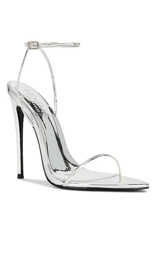 Femme La Metallic Silver Stiletto Sandal
