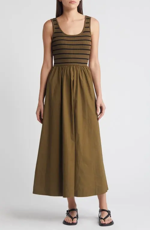Moon River Ribbed Bodice Maxi Sundress
