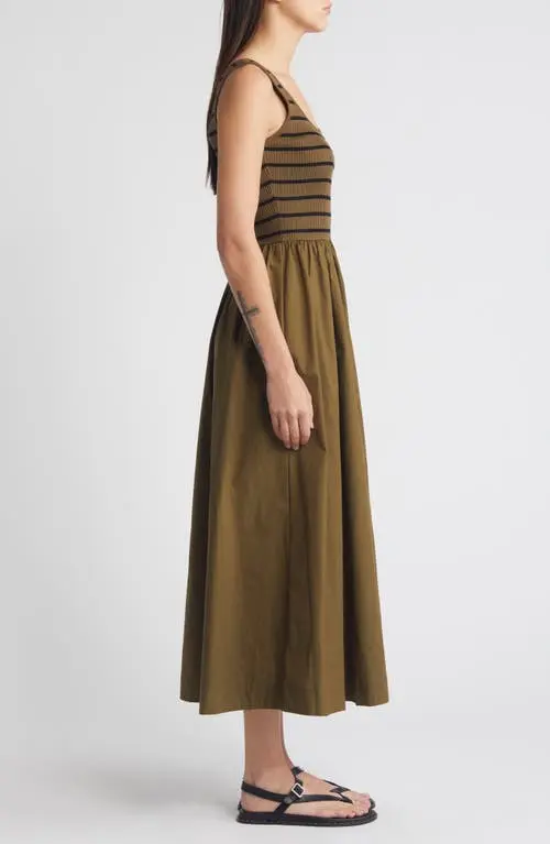 Moon River Ribbed Bodice Maxi Sundress