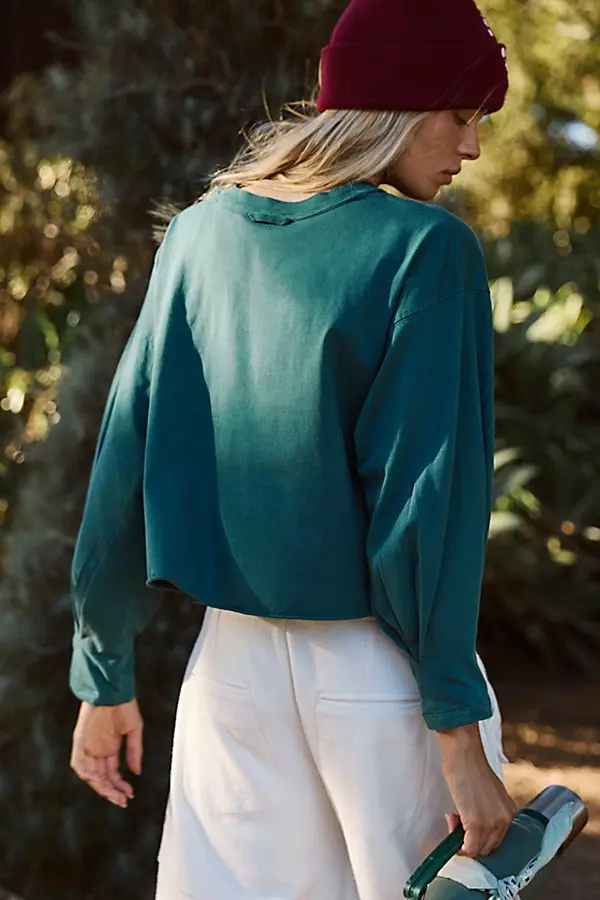 Free People Inspire Layer Long Sleeve Top - Evergreen