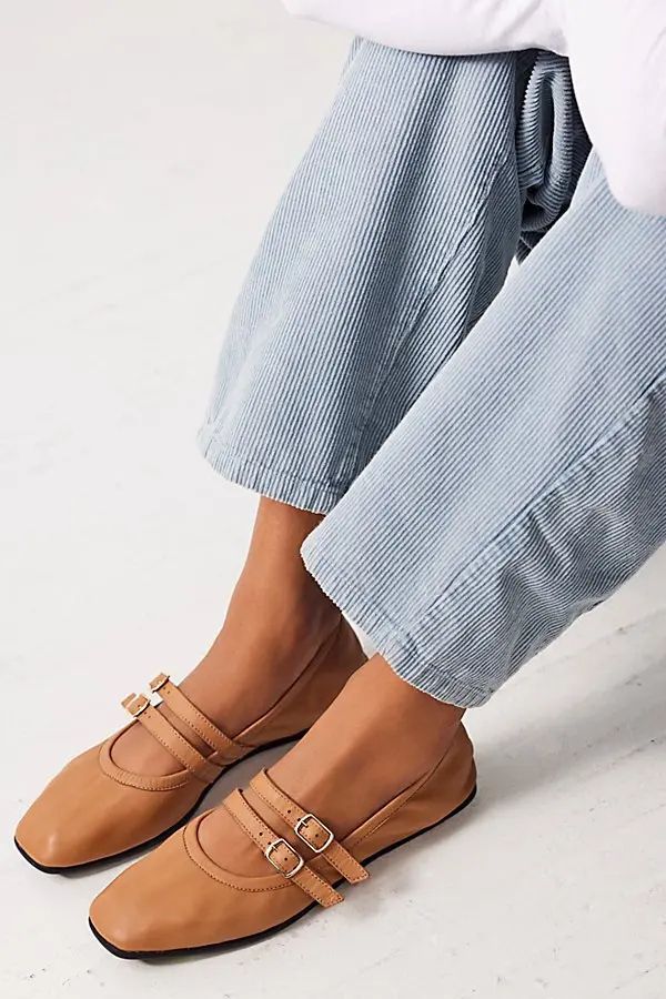 Free People Gemini Ballet Flats - Brown