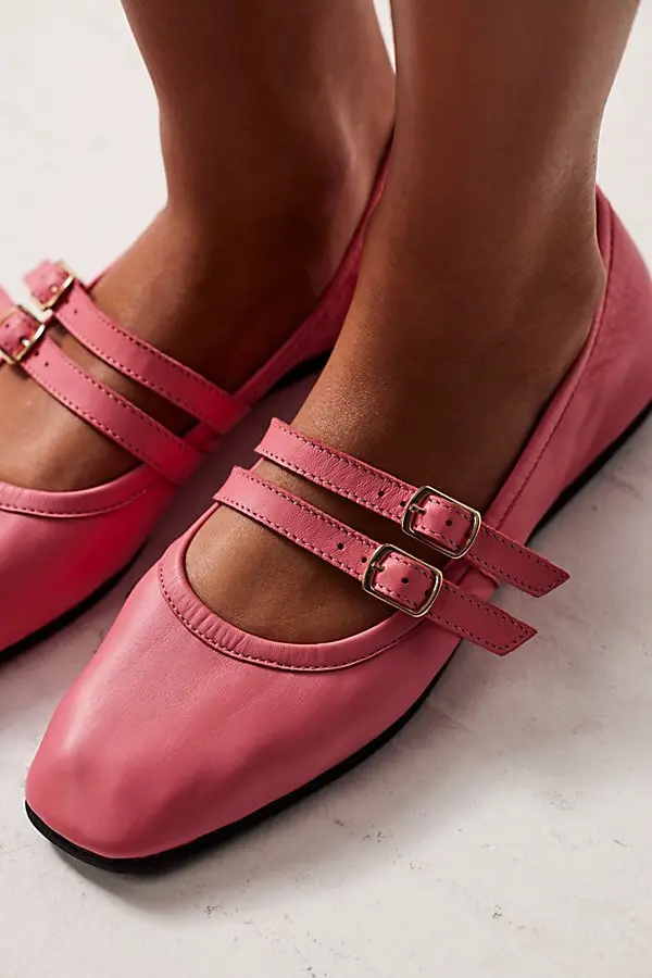 Free People Gemini Ballet Flats - Watermelon