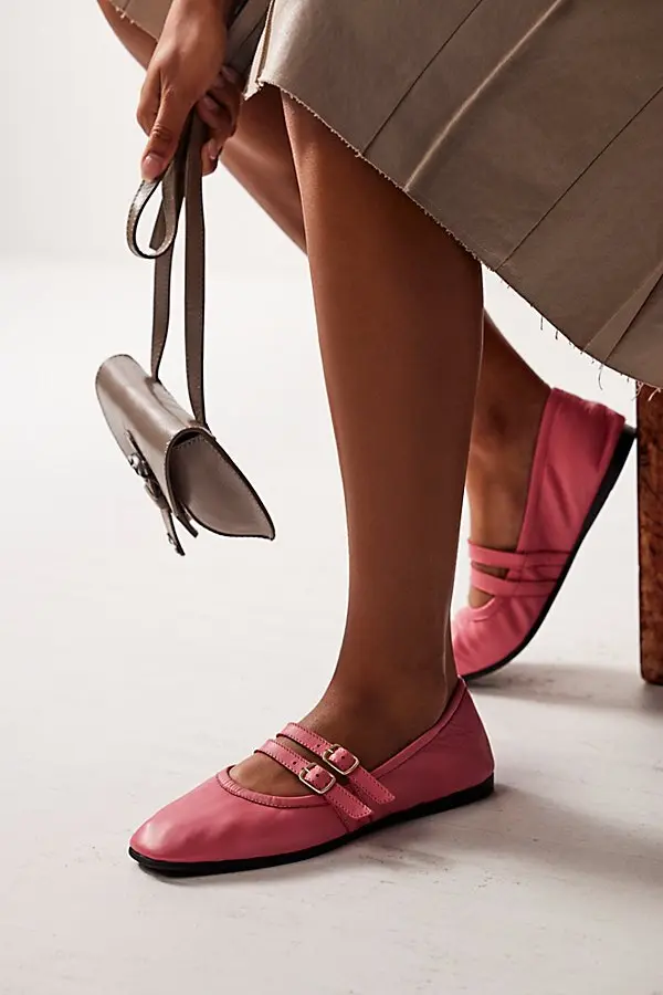 Free People Gemini Ballet Flats - Watermelon