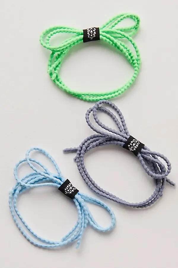 Free People Strike Out Hair Tie Pack - Green Mix