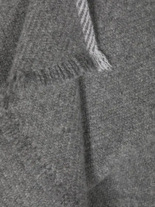 Brunello Cucinelli Fringed-edge Cashmere Scarf - Grey
