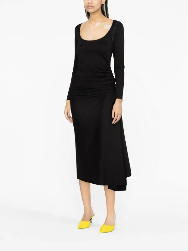 Marni Long-sleeved Midi Dress - Black