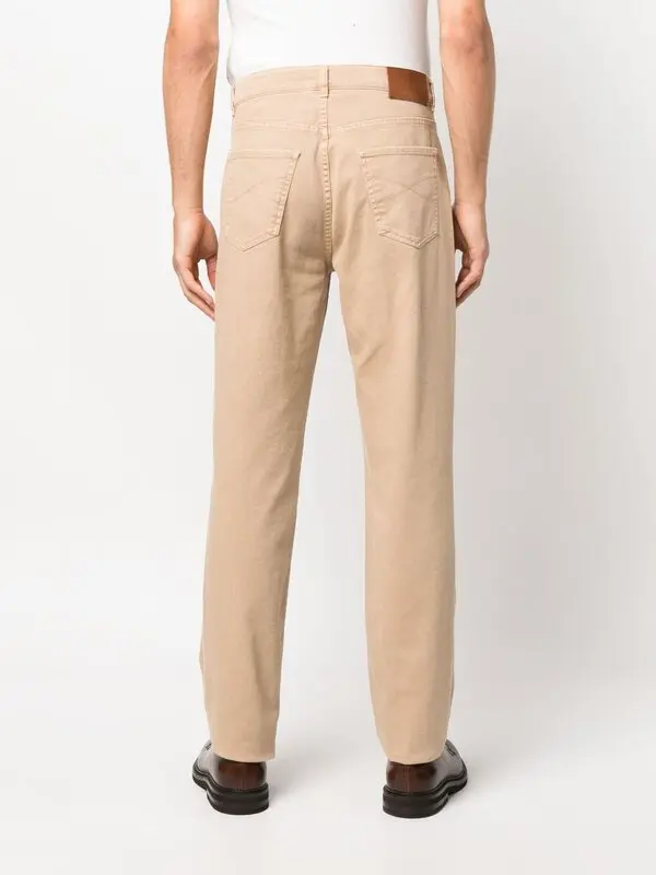 Brunello Cucinelli Garment-dyed Straight-leg Jeans - Neutrals
