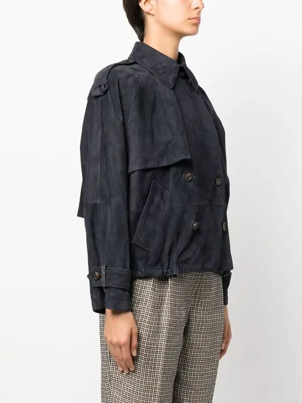 Brunello Cucinelli Monilli-detail Suede Jacket