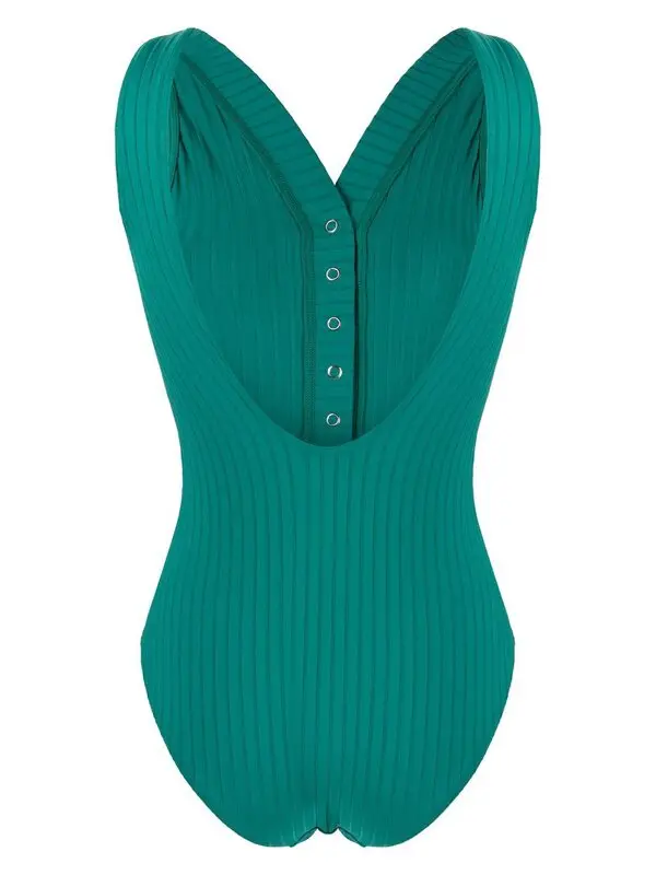 ERES Ribbed Scoop-back Swimsuit - Green