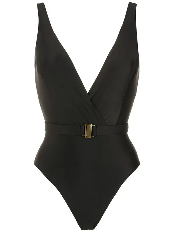 LYGIA & NANNY Evita Belted Swimsuit - Black