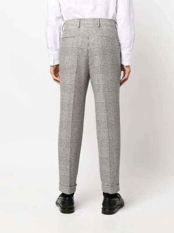 Brunello Cucinelli Plaid-check Pleated Trousers