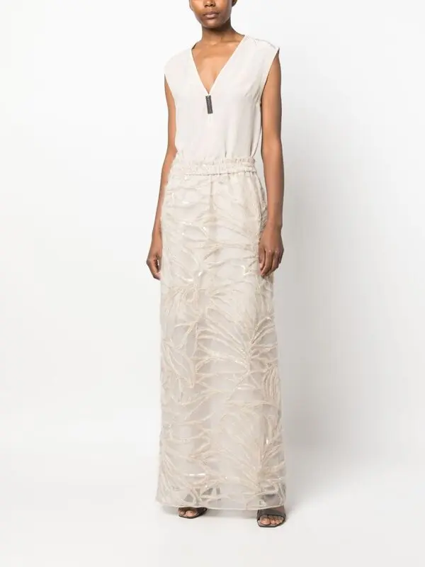Brunello Cucinelli Monili-embellished Sleeveless Top