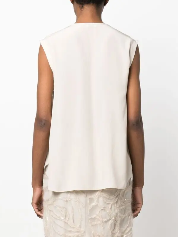 Brunello Cucinelli Monili-embellished Sleeveless Top