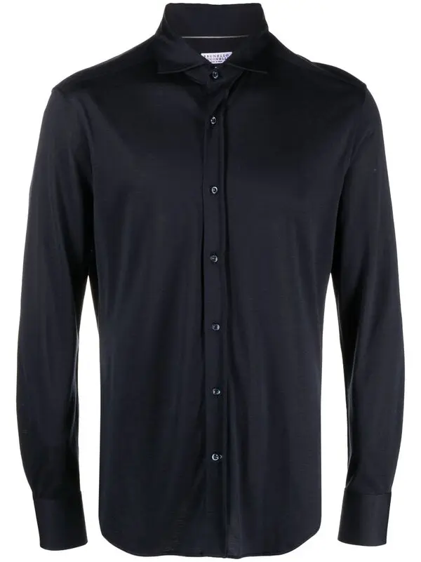 Brunello Cucinelli Long-sleeved Silk-cotton Shirt