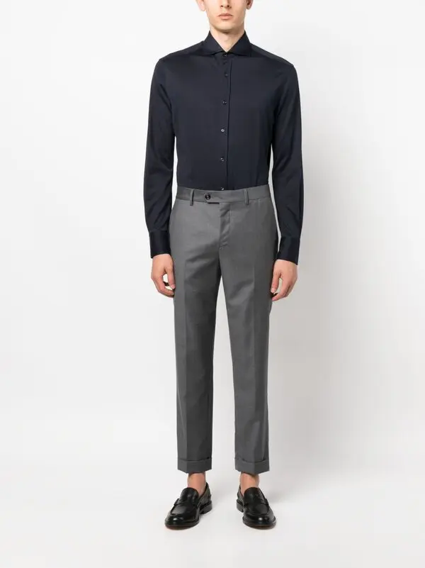 Brunello Cucinelli Long-sleeved Silk-cotton Shirt