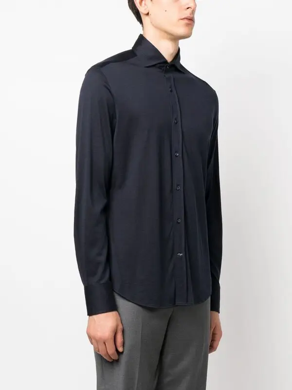 Brunello Cucinelli Long-sleeved Silk-cotton Shirt