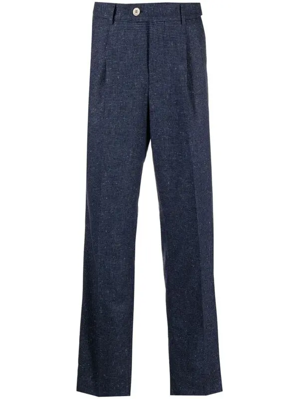 Brunello Cucinelli Dart-detailored Tweed Tailored Trousers