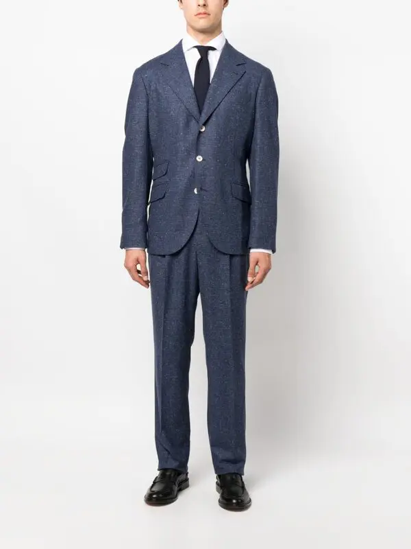 Brunello Cucinelli Dart-detailored Tweed Tailored Trousers
