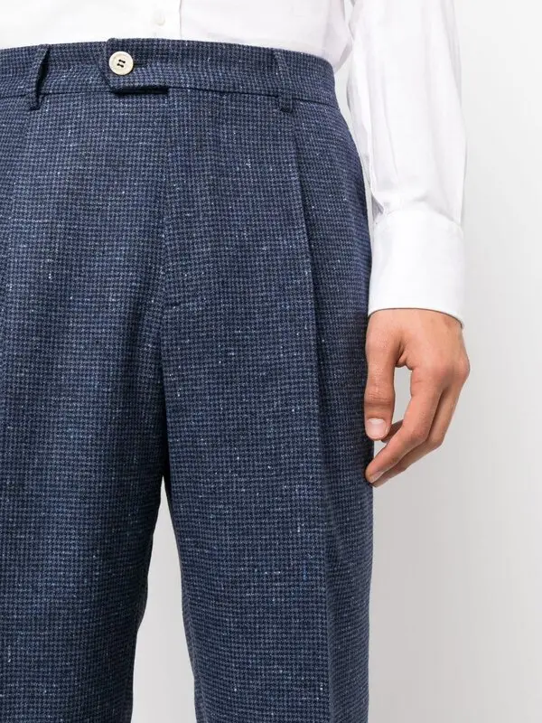 Brunello Cucinelli Dart-detailored Tweed Tailored Trousers