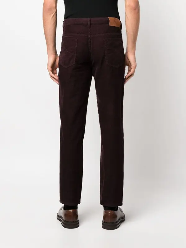 Brunello Cucinelli Logo-embroidered Corduroy Trousers