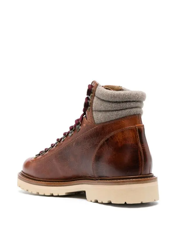 Brunello Cucinelli Padded Ankle Lace-up Boots