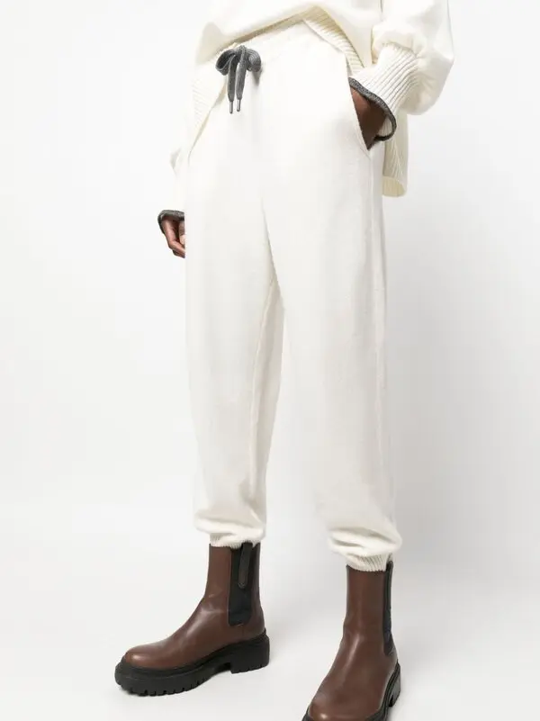 Brunello Cucinelli Tapered-leg Cashmere Track Pants