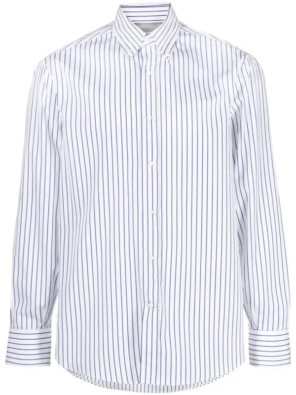 Brunello Cucinelli Striped Button-up Cotton Shirt