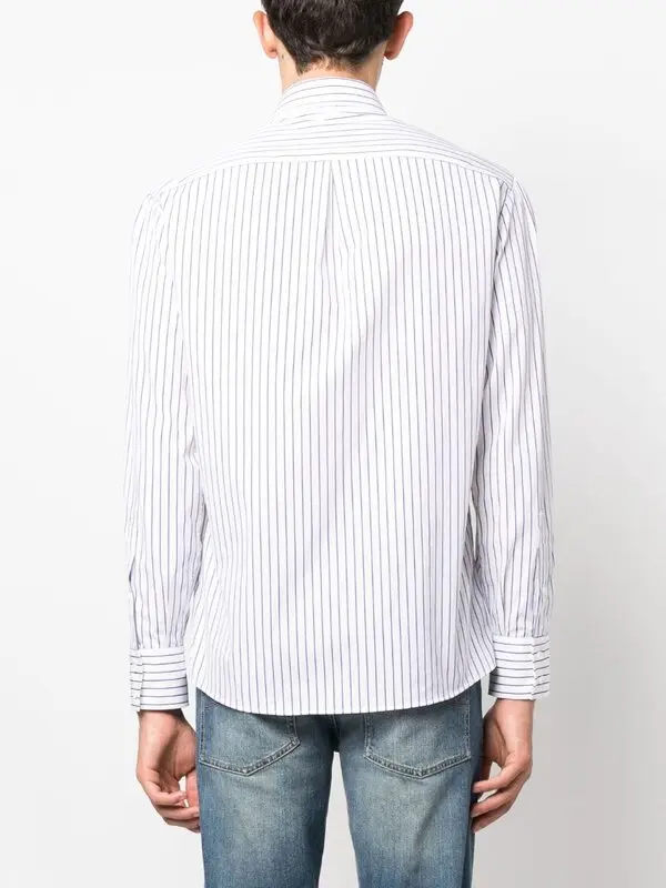 Brunello Cucinelli Striped Button-up Cotton Shirt