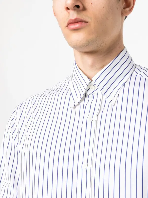 Brunello Cucinelli Striped Button-up Cotton Shirt