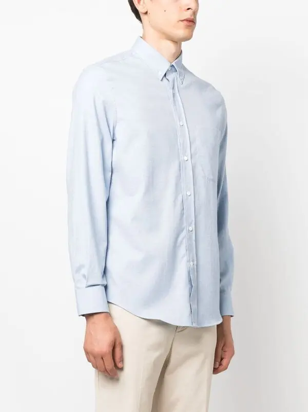 Brunello Cucinelli Long-sleeve Cotton Shirt