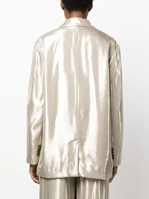 Brunello Cucinelli Metallic Single-breasted Blazer