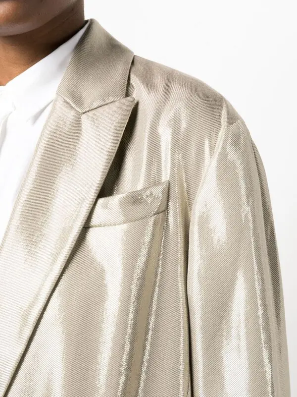 Brunello Cucinelli Metallic Single-breasted Blazer